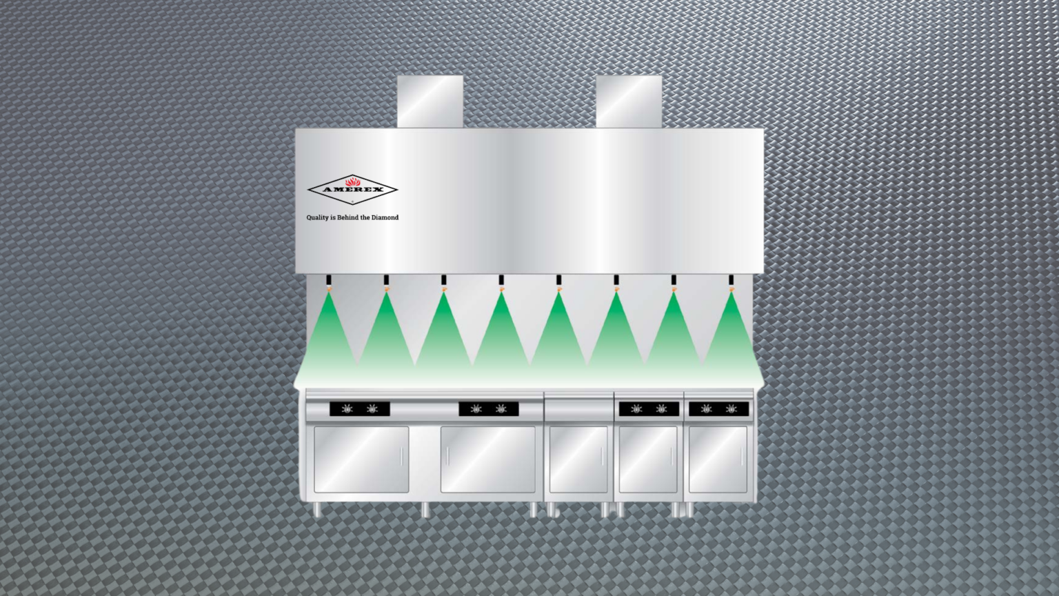 AMEREX Kitchen Hood Fire Suppression System, UL Listed | Falcon Fire ...